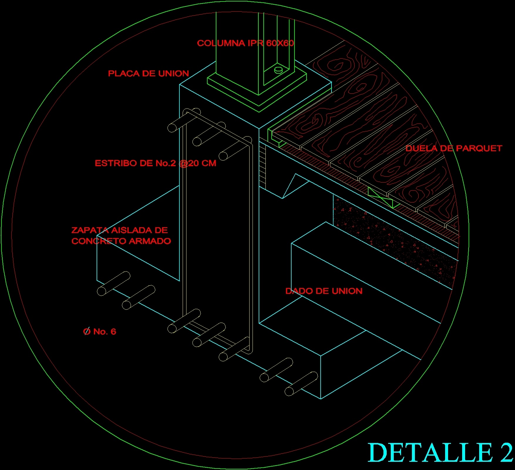 · Isometric View Of Footing For Steel Column DWG Block for AutoCAD ...