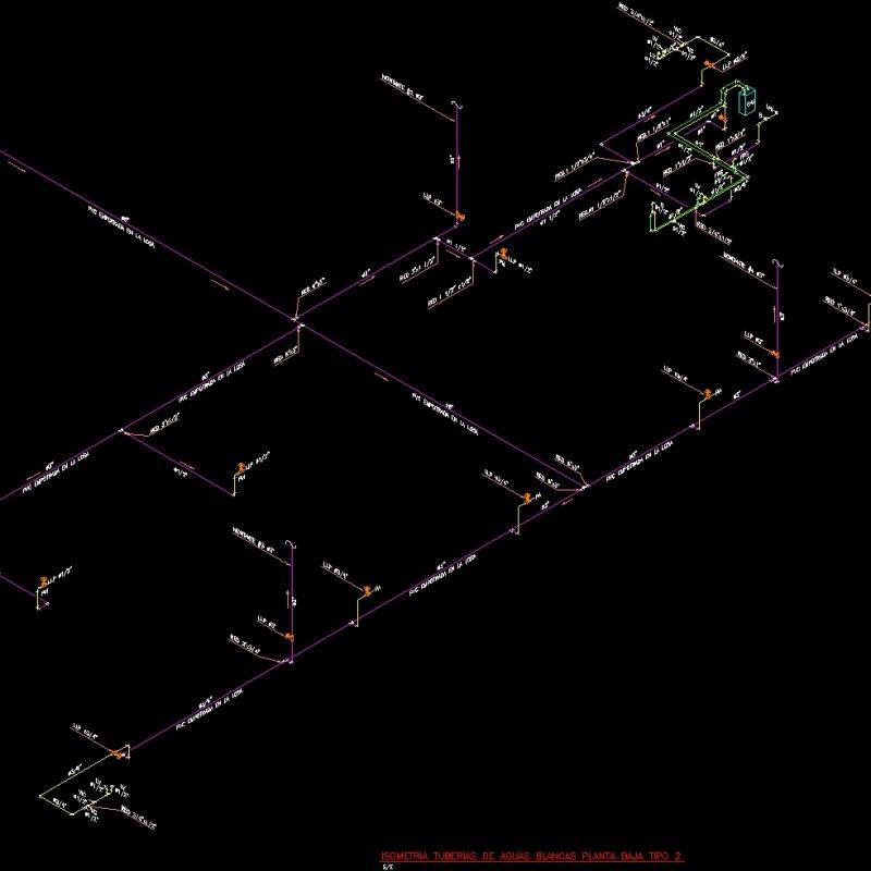 Isometric White Water DWG Block for AutoCAD • Designs CAD