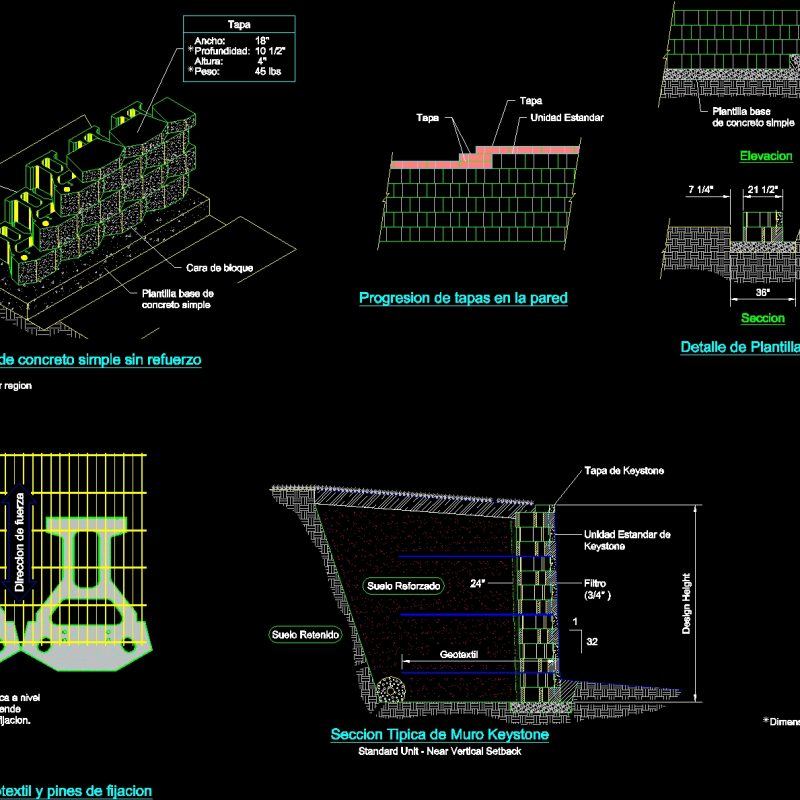 Keystone Block DWG Detail for AutoCAD • Designs CAD