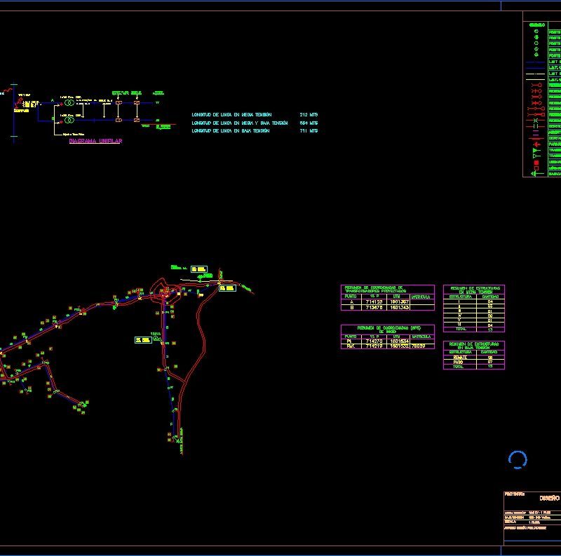 Layout Of Electrical Power Transmission Lines DWG Block for AutoCAD ...