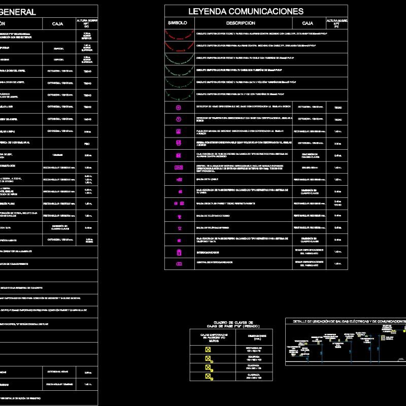 Legend Electrical Installations DWG Block for AutoCAD • Designs CAD