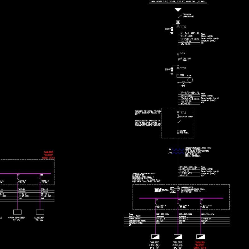 Line Diagram And Load Table DWG Block for AutoCAD • Designs CAD