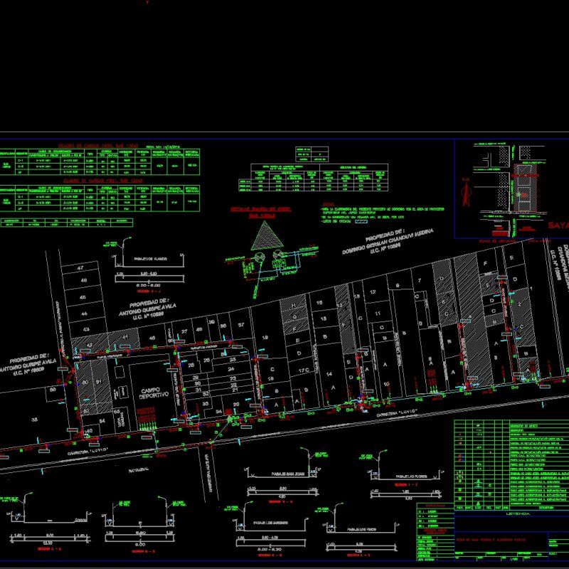 Low Voltage Networks And Street Lighting DWG Block for AutoCAD ...