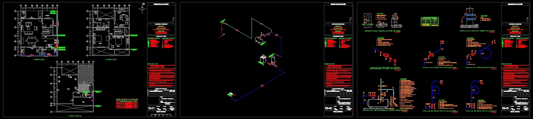 Lp Gas Installation Of House Room DWG Detail for AutoCAD • Designs CAD