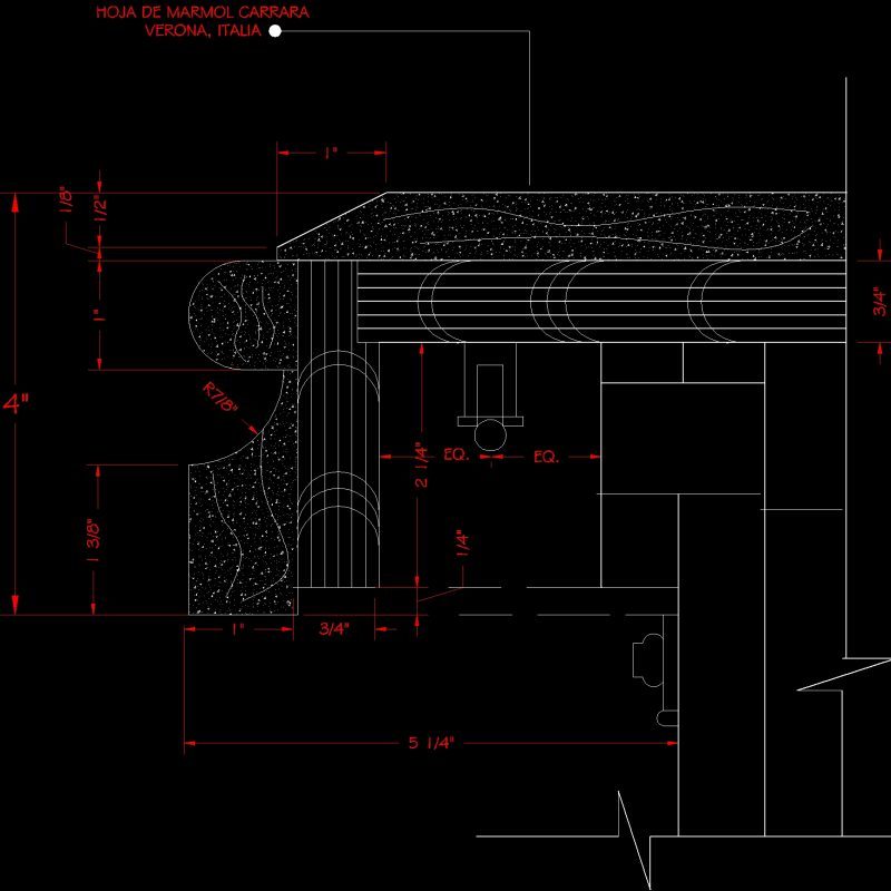 Marble Covering DWG Section for AutoCAD • Designs CAD