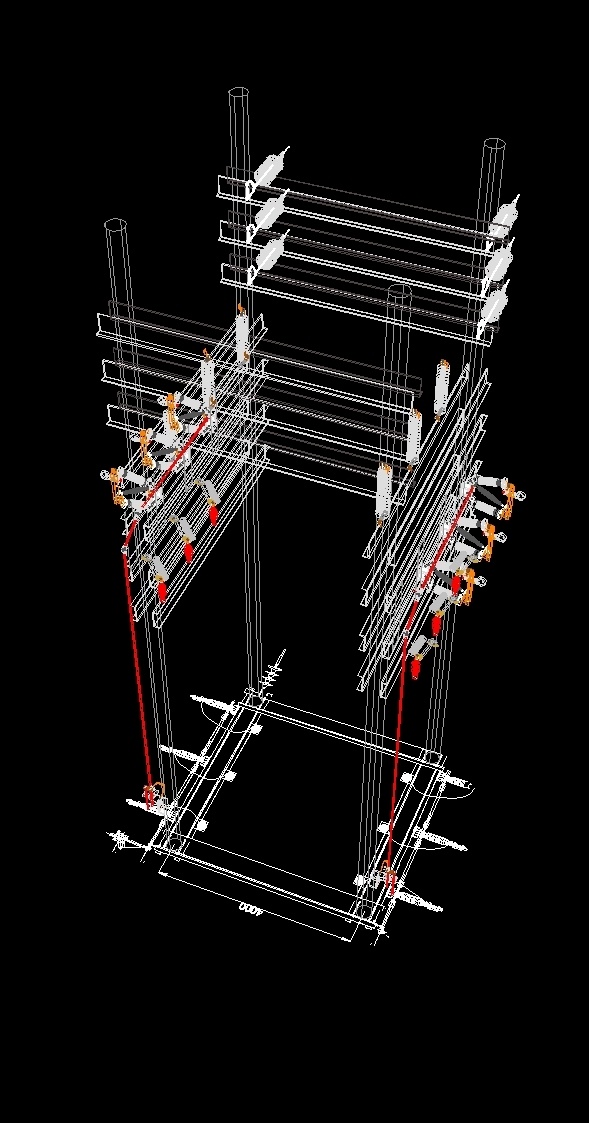 Medium Voltage Metal Platform Support Structure DWG Block for AutoCAD ...