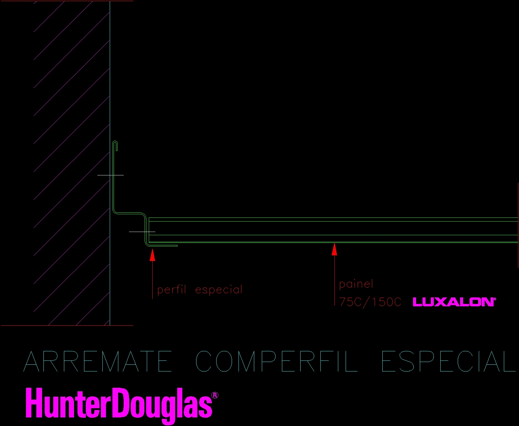 Metal Suspended Ceiling - End With Special Profile L DWG Detail for ...