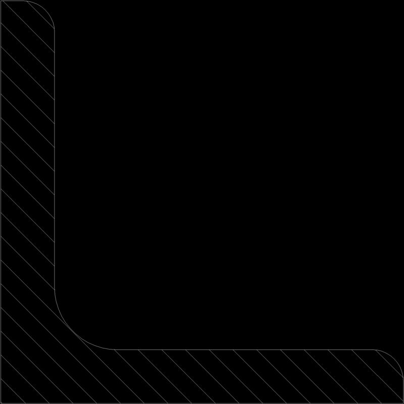 Metallic Profiles Normalized L DWG Block for AutoCAD | DesignsCAD