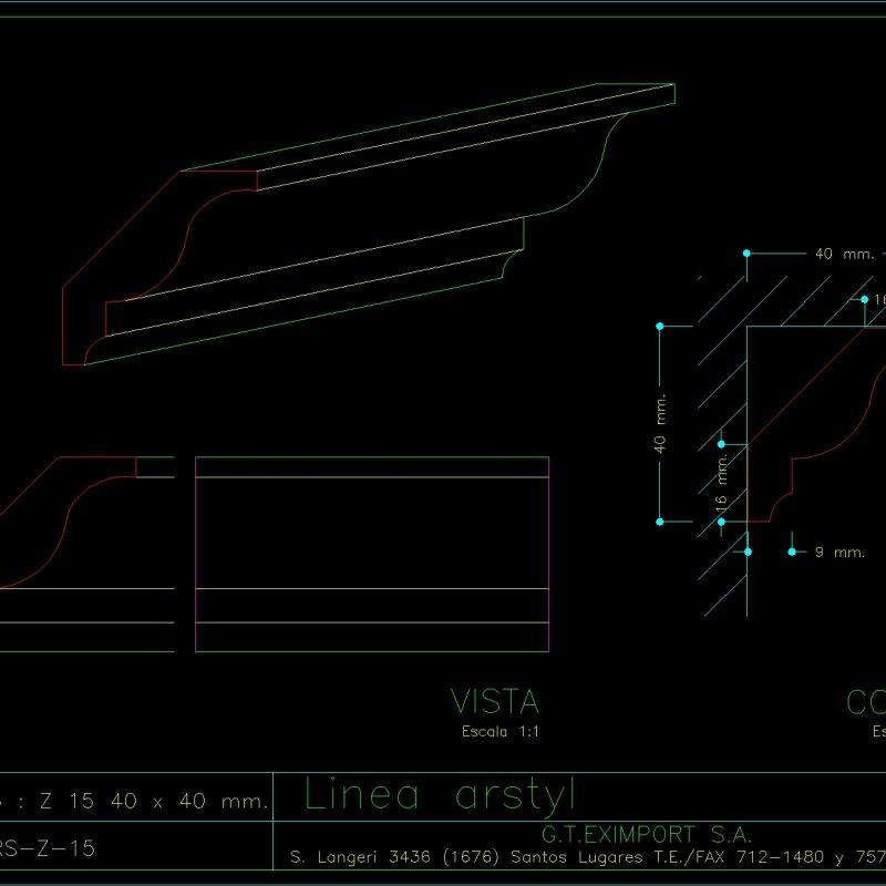 Moulding Of Plaster DWG Block for AutoCAD • Designs CAD