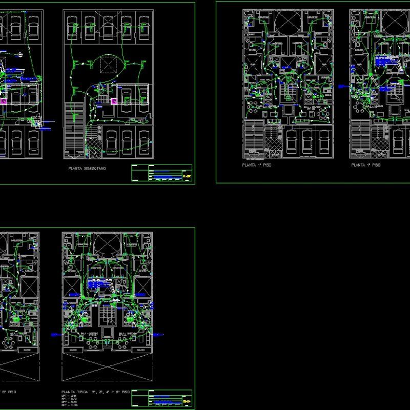 Multi Electrical Installations DWG Detail for AutoCAD • Designs CAD