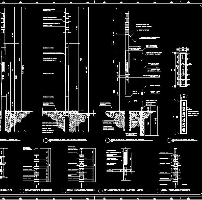 Municipal Unique Post DWG Detail for AutoCAD • Designs CAD