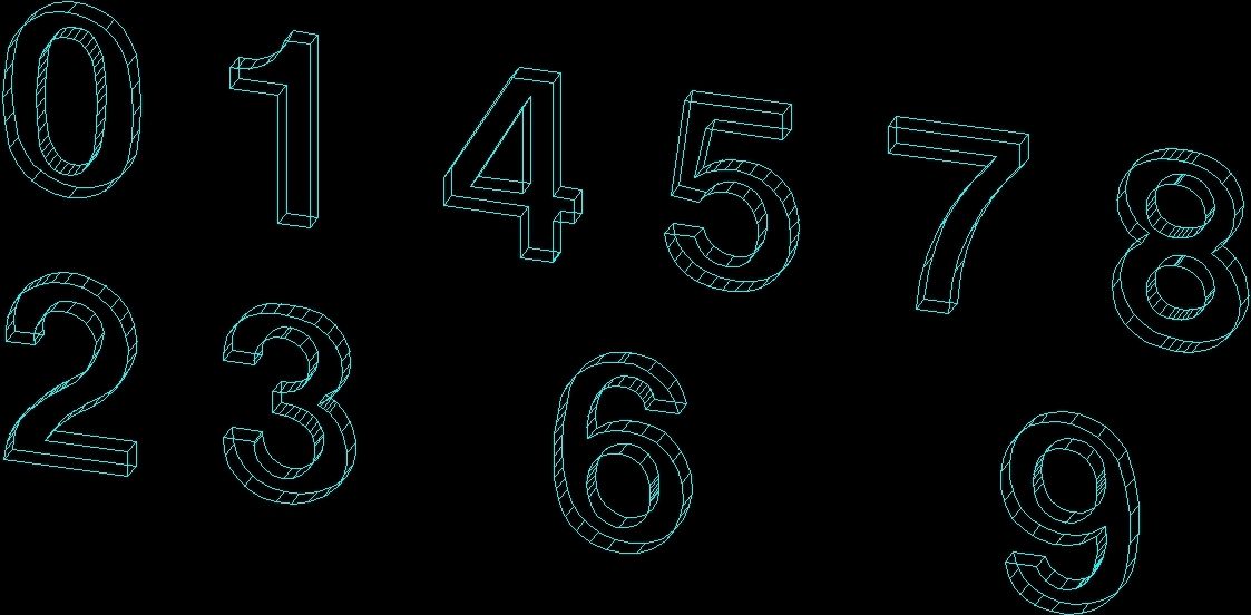 Numbers 3D DWG Model For AutoCAD Designs CAD