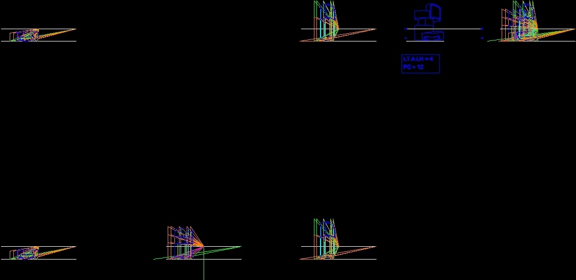Perspective Parallel Points Of Distance Method DWG Block For AutoCAD