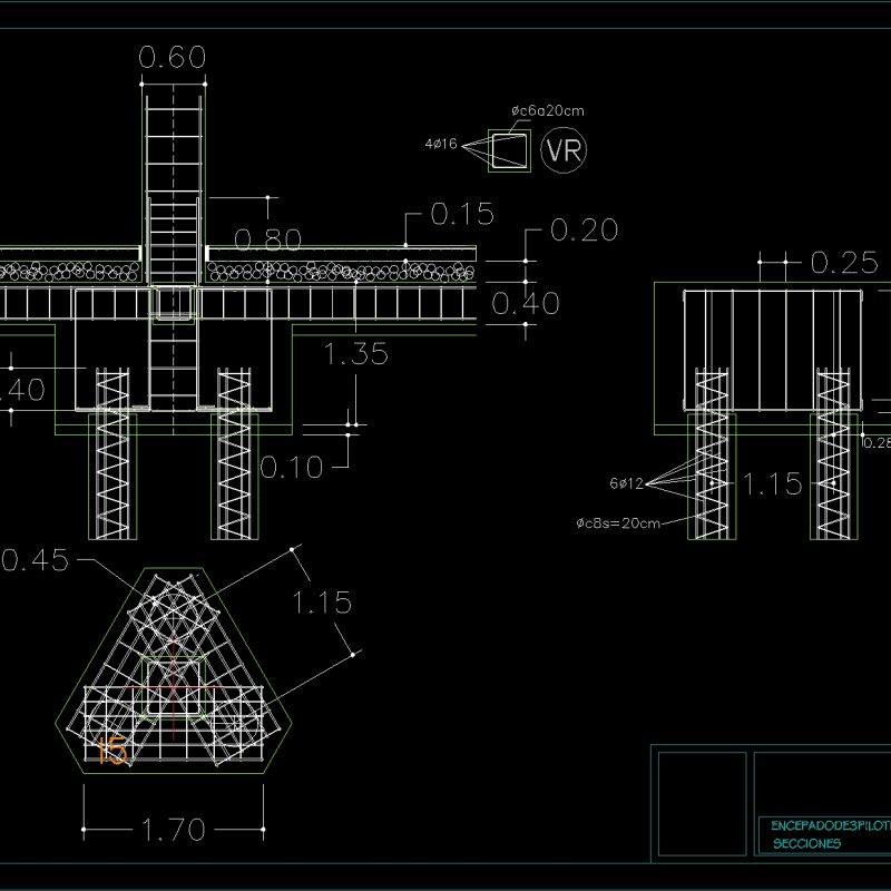 Piles DWG Section for AutoCAD • Designs CAD
