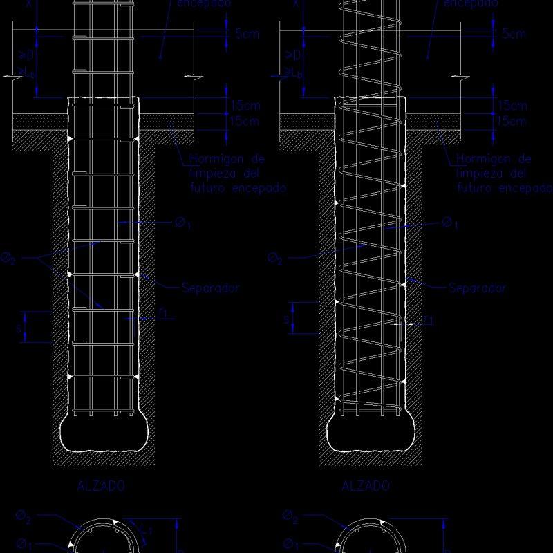 Piles Foundation DWG Block for AutoCAD • Designs CAD