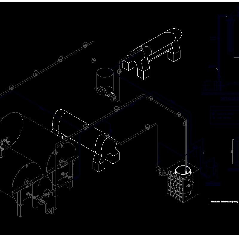 Pipes Heating System Thermal Oil Based DWG Block for AutoCAD • Designs CAD
