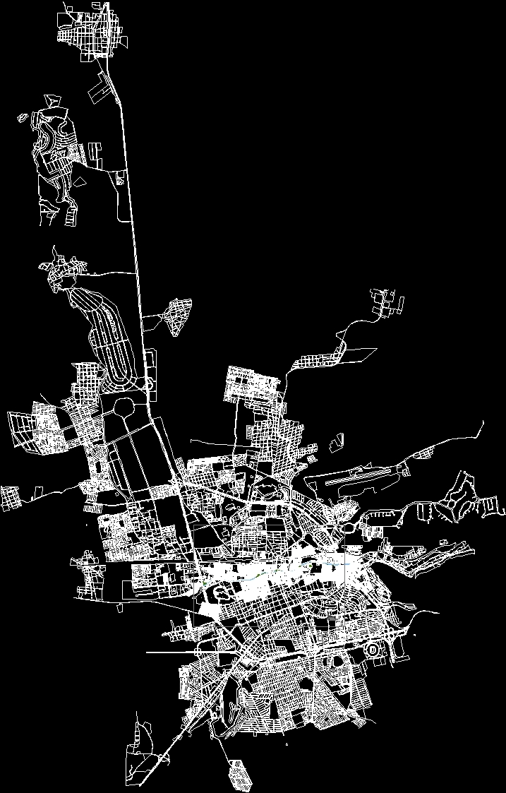 Plane City Of Santiago De Queretaro DWG Block for AutoCAD • Designs CAD