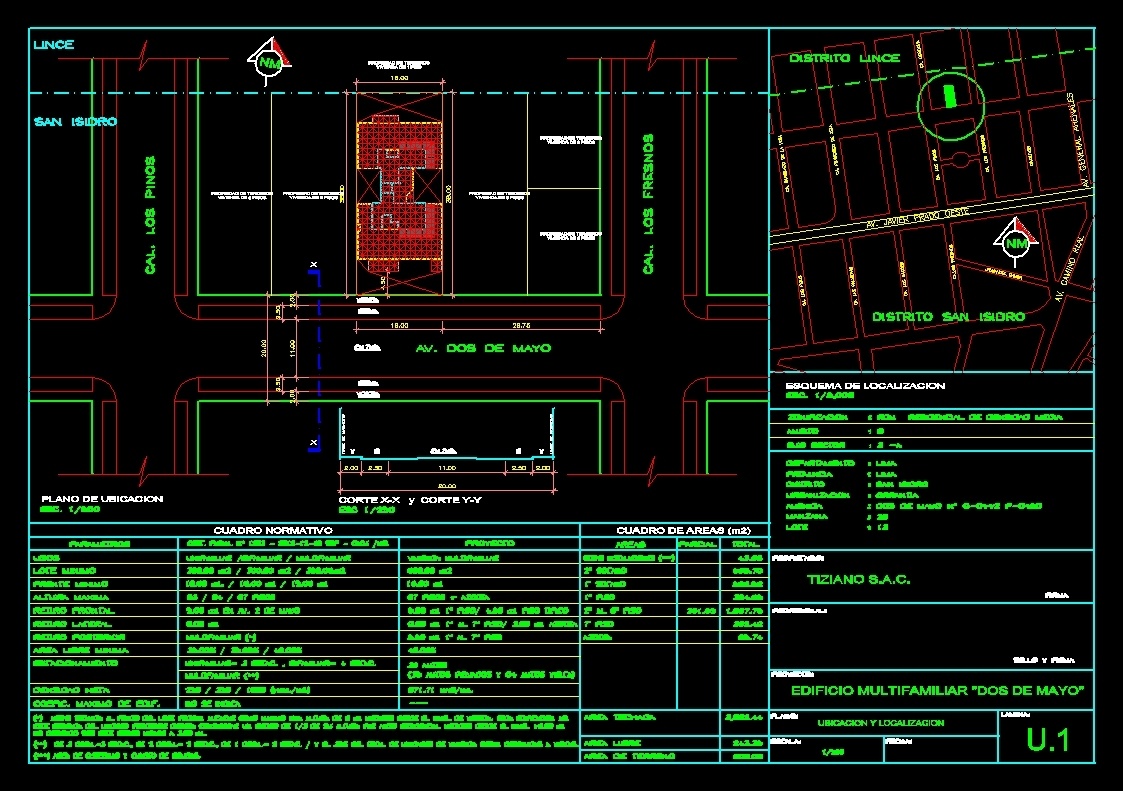 Plane Multifamily Building Location DWG Block for AutoCAD • Designs CAD