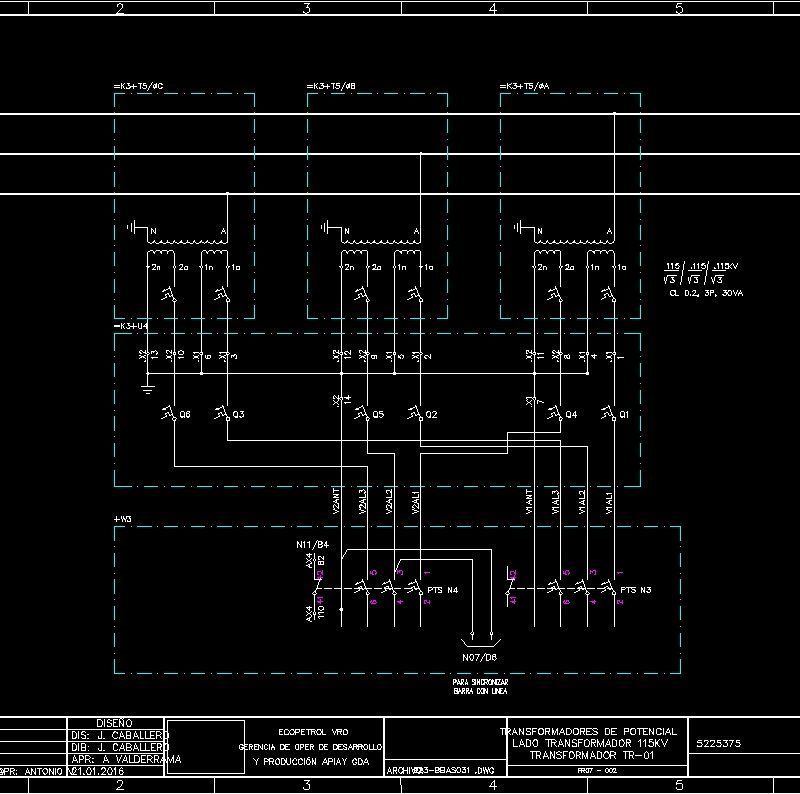 Plano Pts Transformer W3 DWG Plan for AutoCAD • Designs CAD