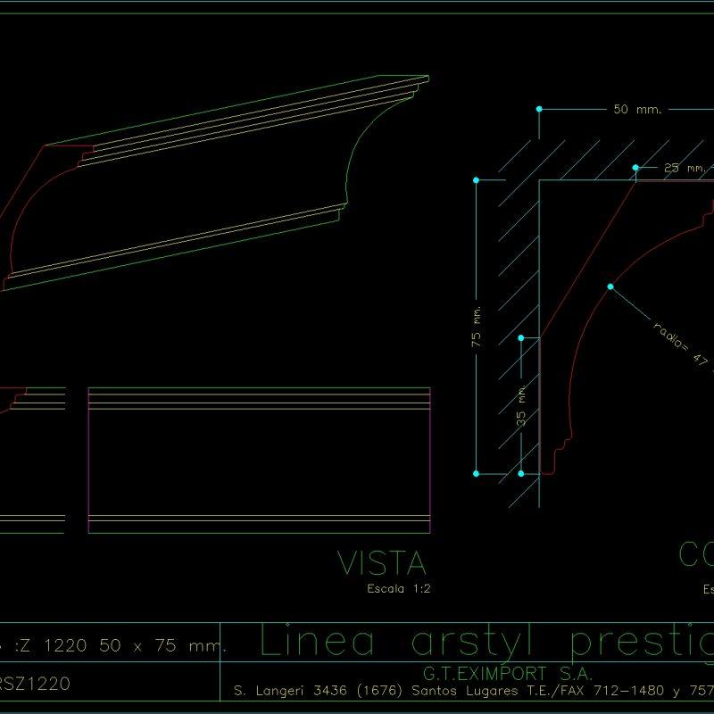 Plaster Mouldings DWG Block for AutoCAD • Designs CAD