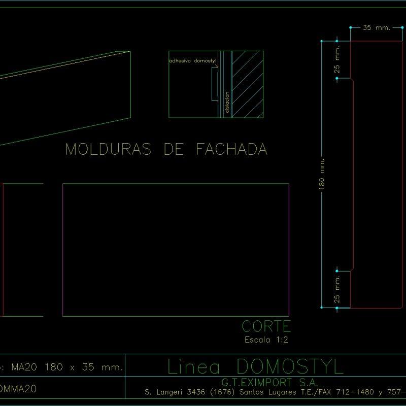 Plaster's Moulding DWG Block for AutoCAD • Designs CAD