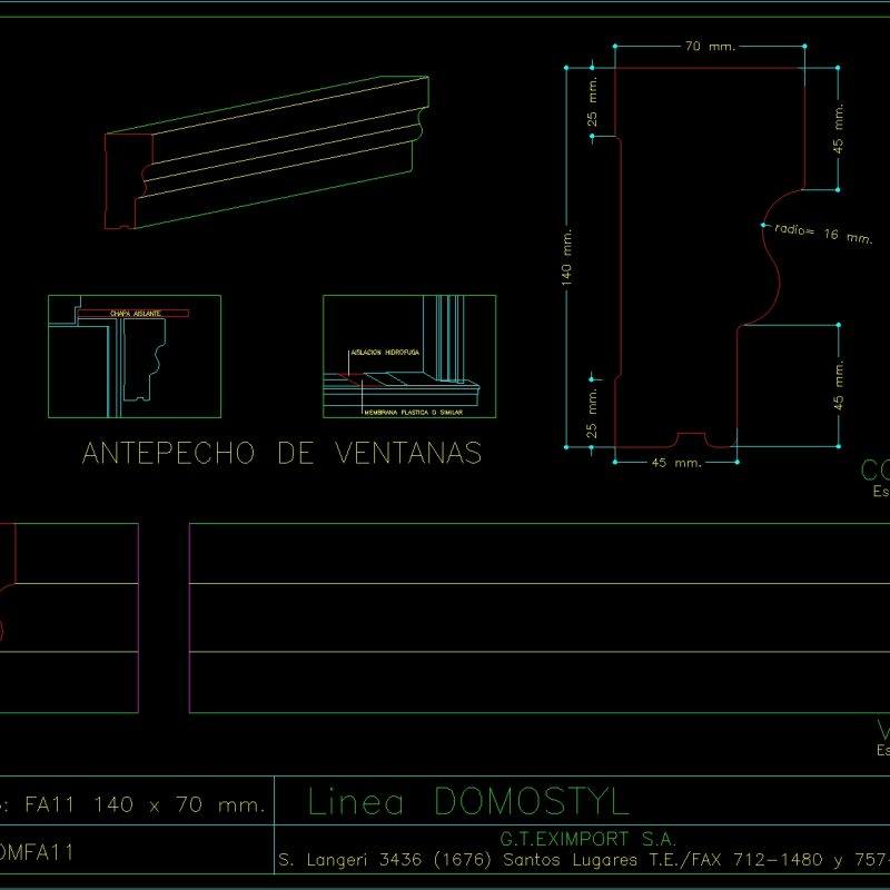 Plaster's Moulding DWG Block for AutoCAD • Designs CAD