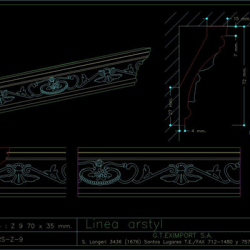 Plaster's Moulding DWG Detail for AutoCAD • Designs CAD