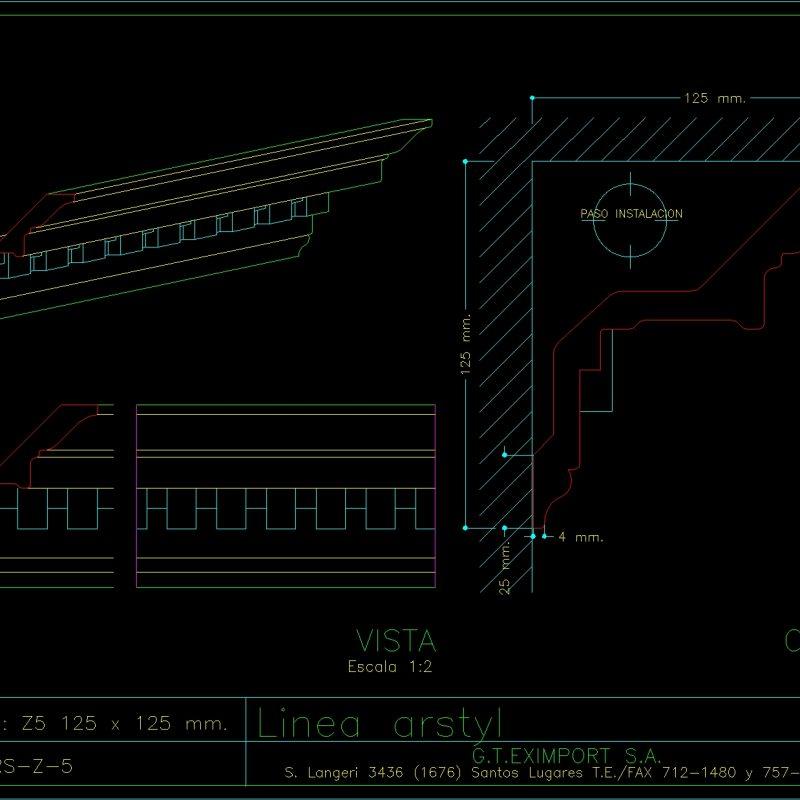 Plaster's Moulding DWG Detail for AutoCAD • Designs CAD