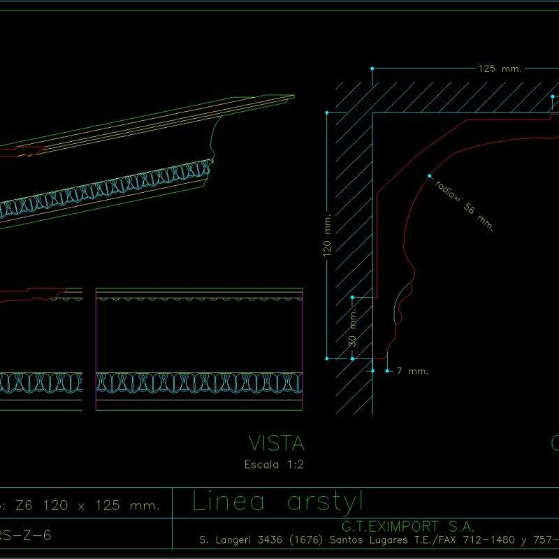 Plaster's Moulding DWG Section for AutoCAD • Designs CAD