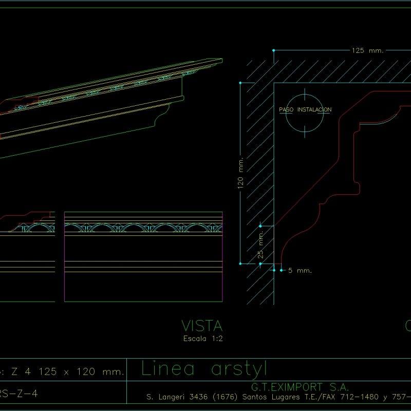 Plaster's Moulding DWG Section for AutoCAD • Designs CAD