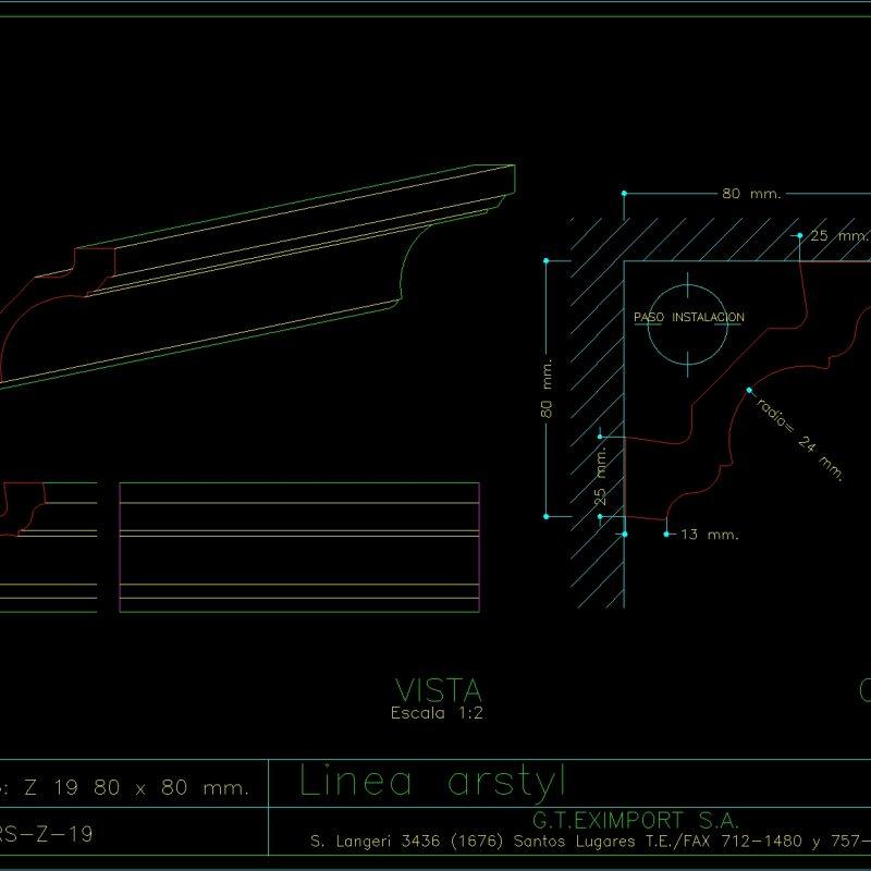 Plaster's Mouldings DWG Section for AutoCAD • Designs CAD
