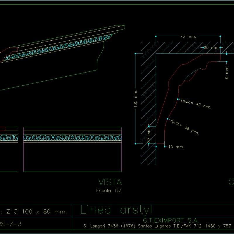 Plaster's Mouldings DWG Section for AutoCAD • Designs CAD