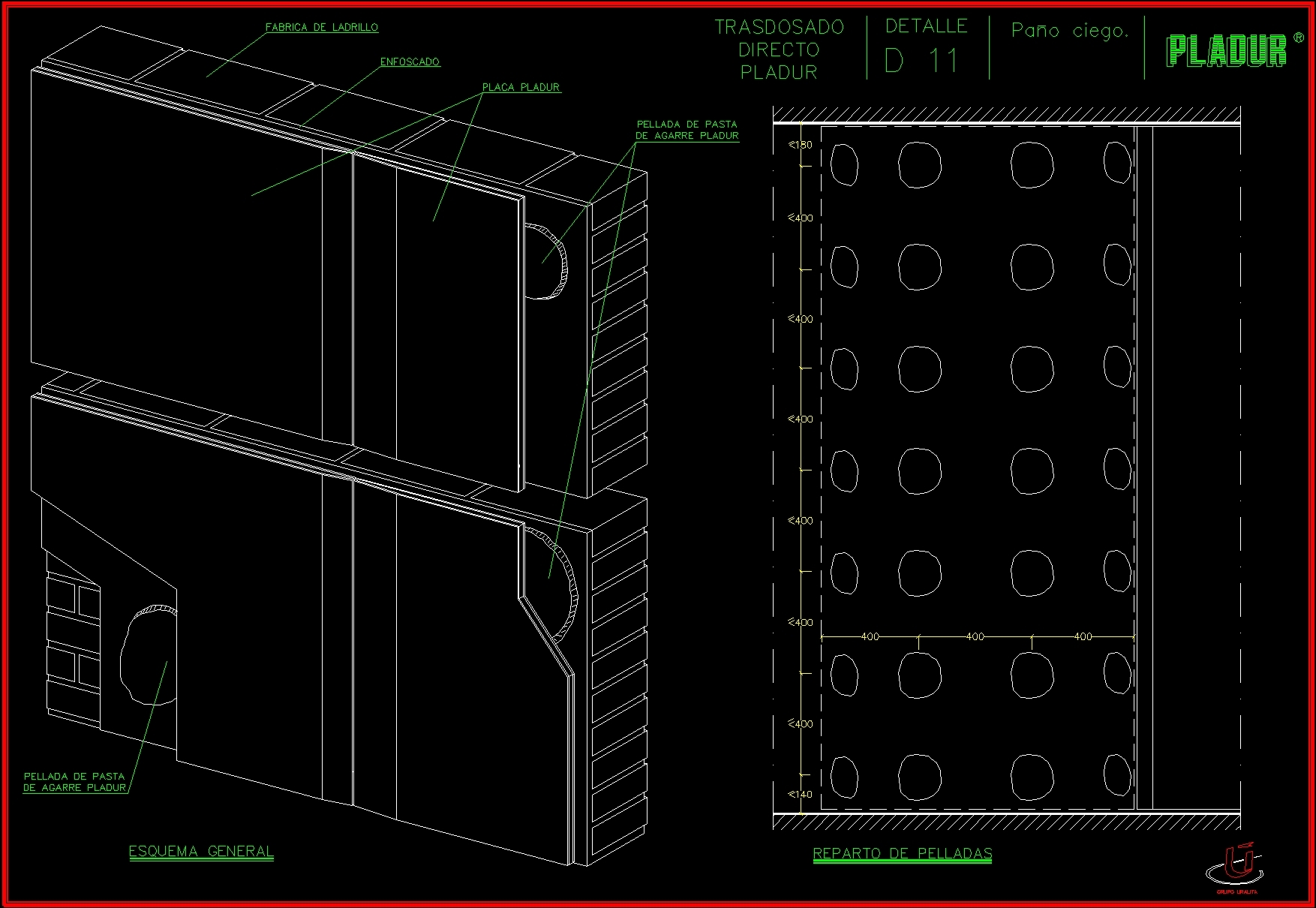 Plate-Rock Of Plaster - Blind Cloths DWG Block for AutoCAD • Designs CAD