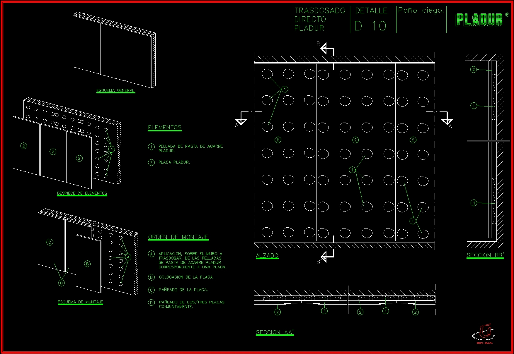 Plate-Rock Of Plaster - Blind Cloths DWG Block for AutoCAD • Designs CAD
