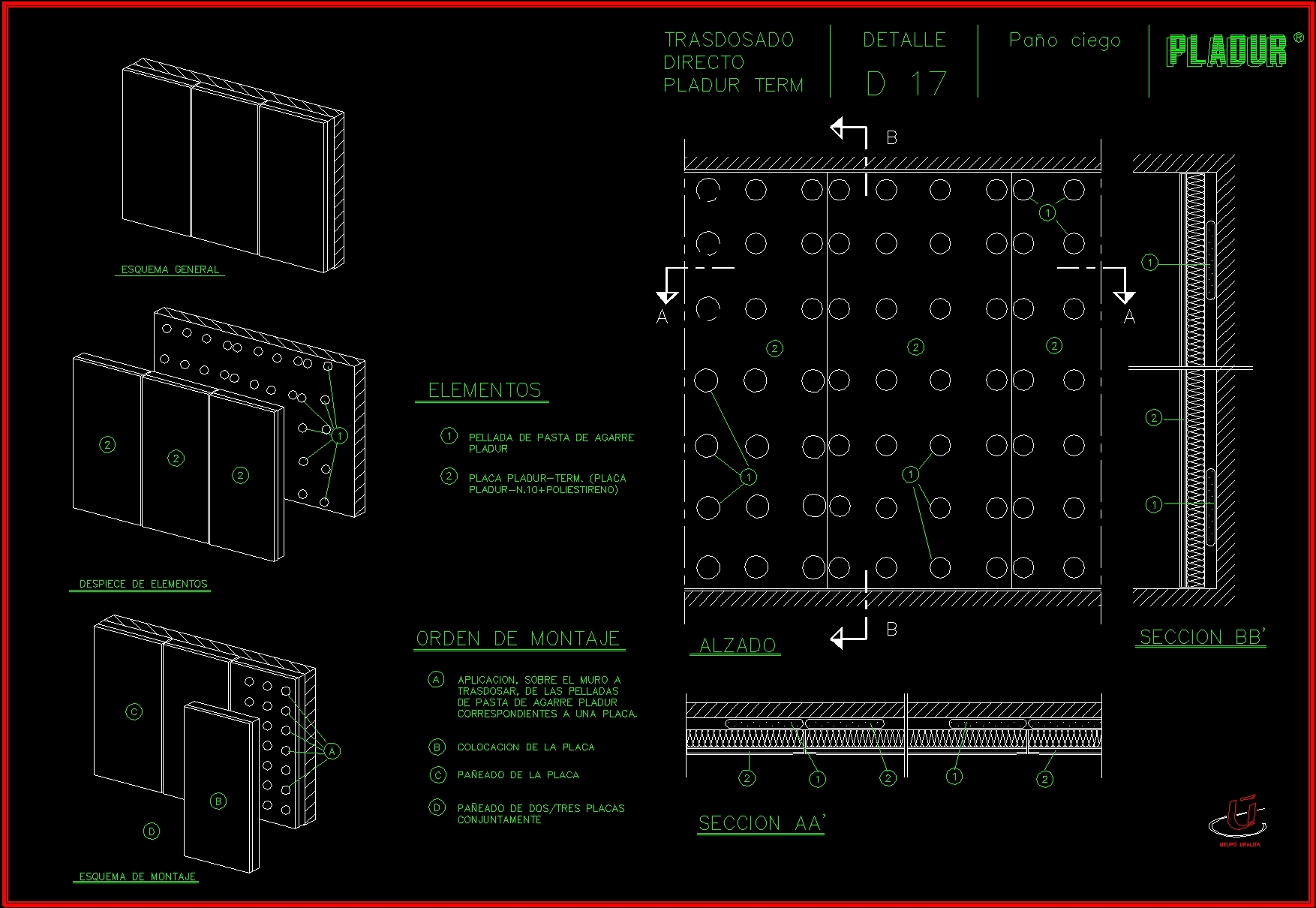 Plate-Rock Of Plaster - Blind Cloths DWG Block for AutoCAD • Designs CAD