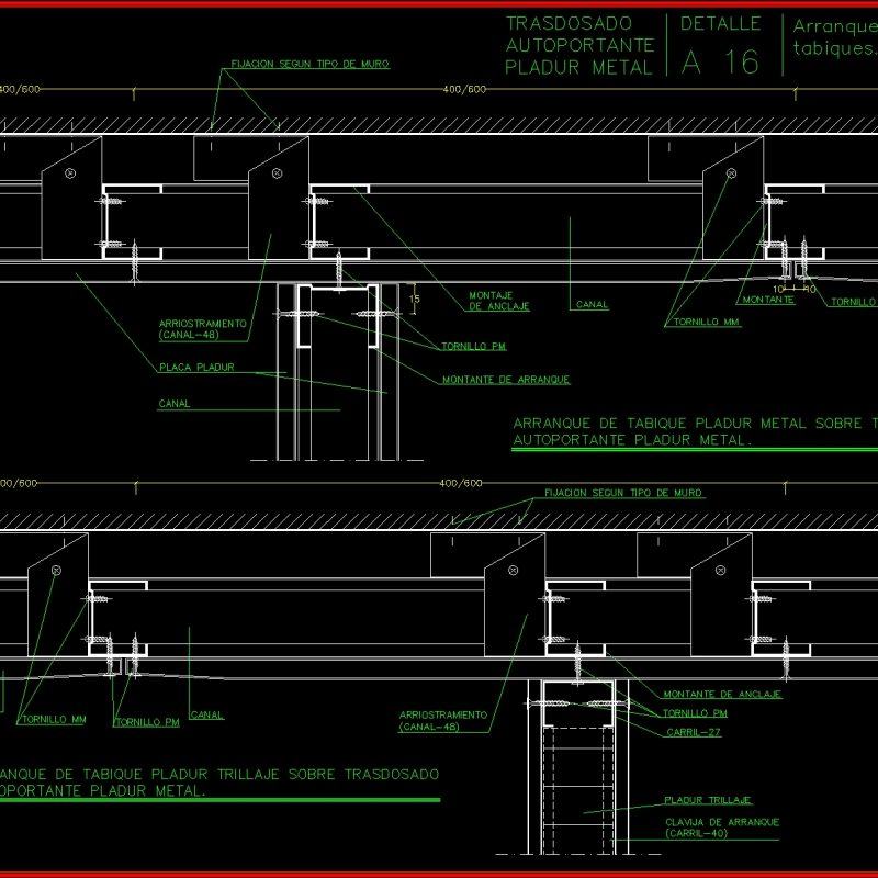 Plate Rock Of Plaster - Start Block Pladur Metal DWG Block for AutoCAD ...
