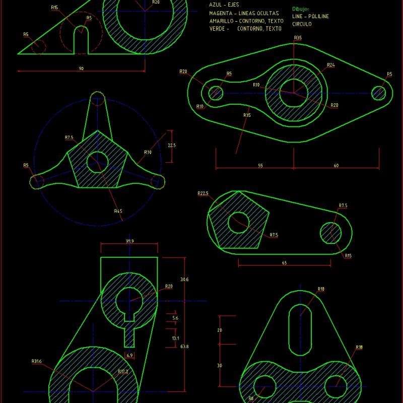 Practice Basic Autocad DWG Block for AutoCAD • Designs CAD