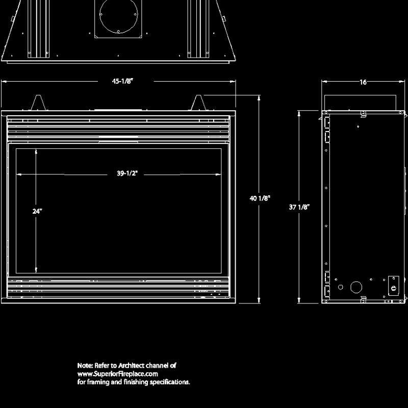 Prefabricated Fireplace Stove DWG Block for AutoCAD • Designs CAD