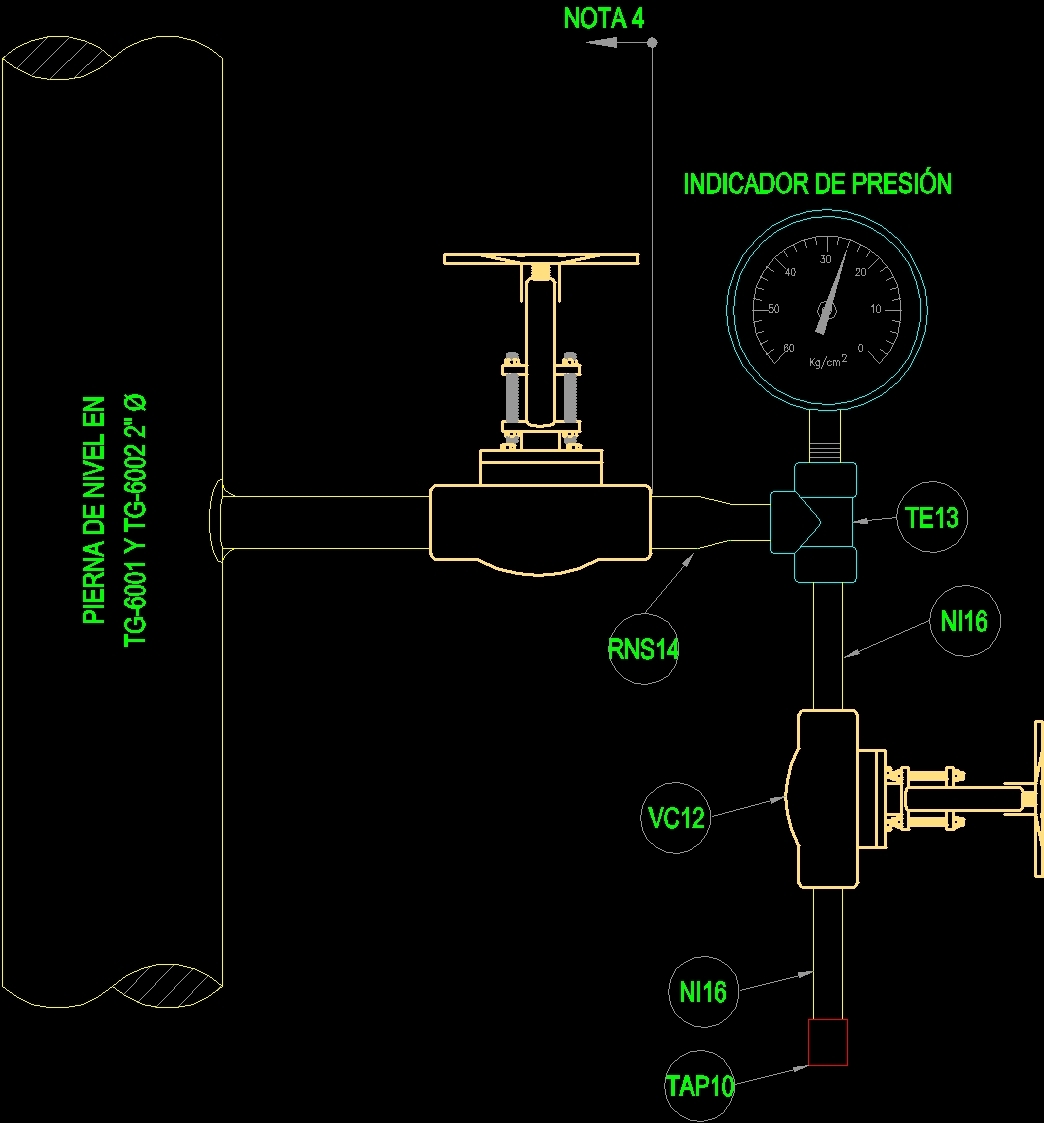 Pressure gauge type 5 2d dwg elevation for autocad 650 Designs CAD