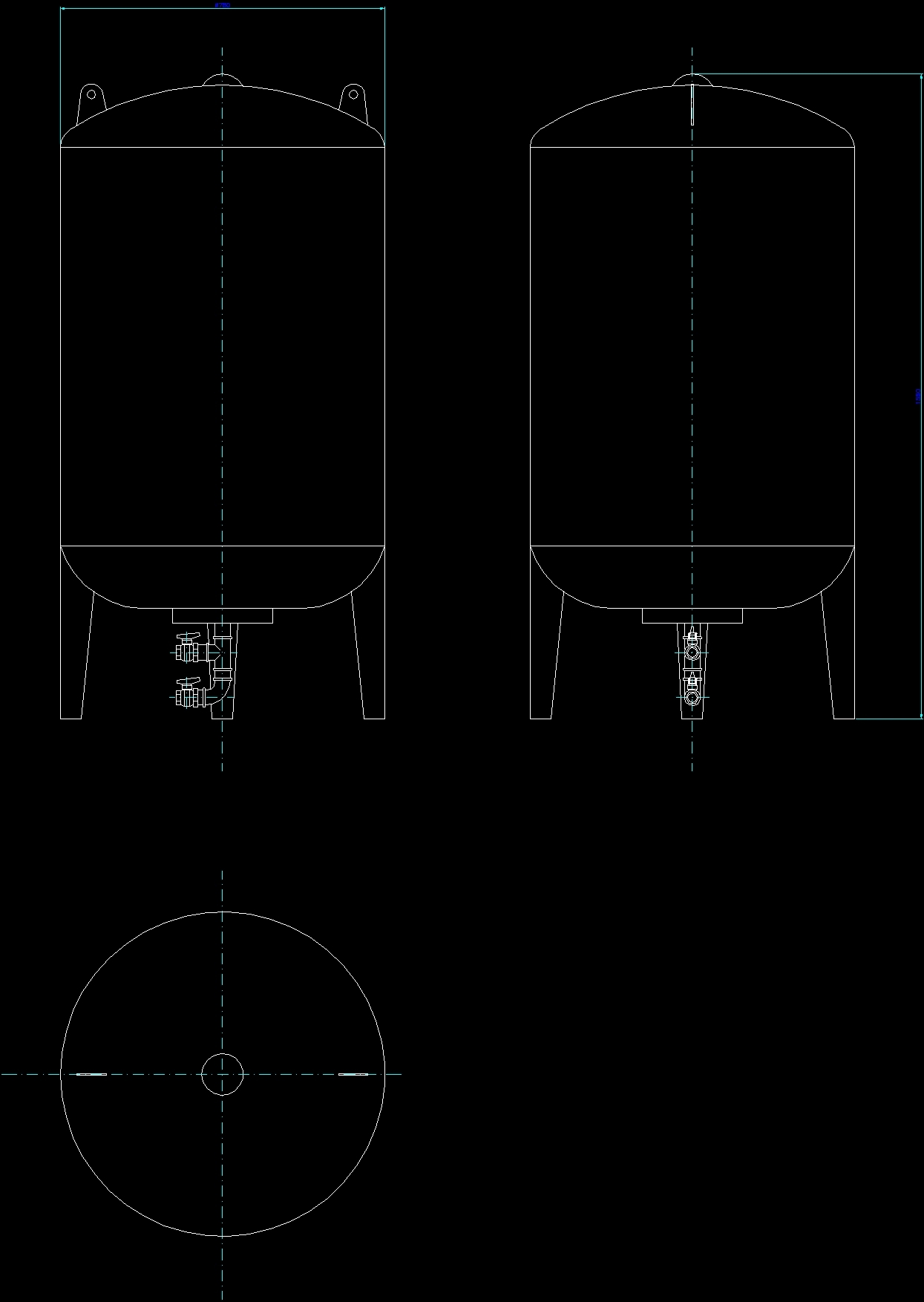 Pressure Water Pumps Machine 2D DWG Elevation for AutoCAD | DesignsCAD