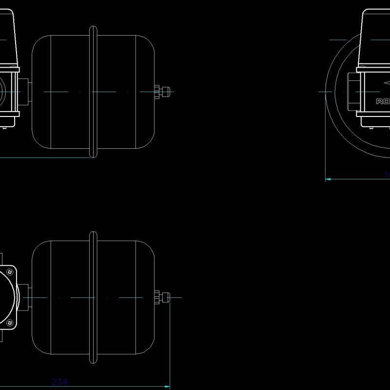 Pressure Water Pumps Machine 2D DWG Elevation for AutoCAD | DesignsCAD
