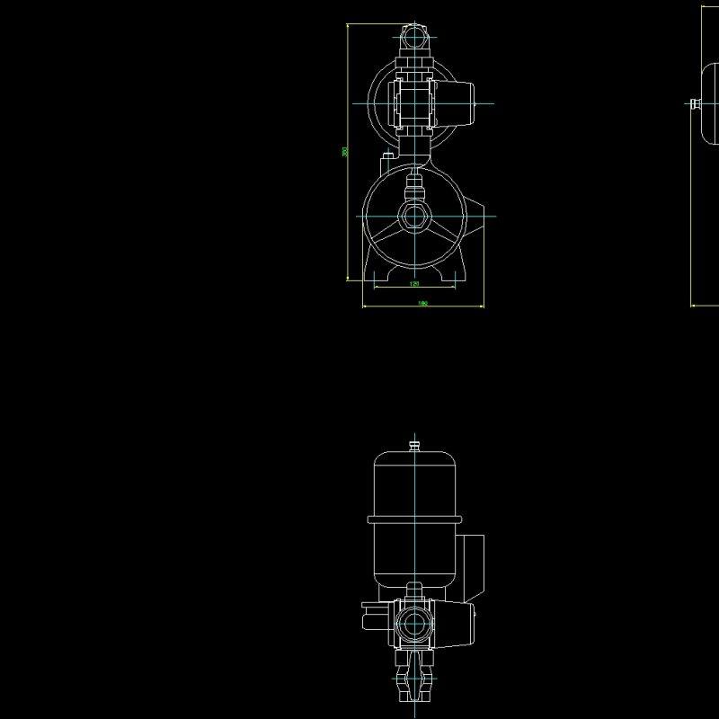 Pressure Water Pumps Machine 2D DWG Elevation for AutoCAD | DesignsCAD