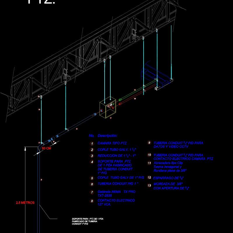 Ptz Mounting Detail DWG Detail for AutoCAD • Designs CAD