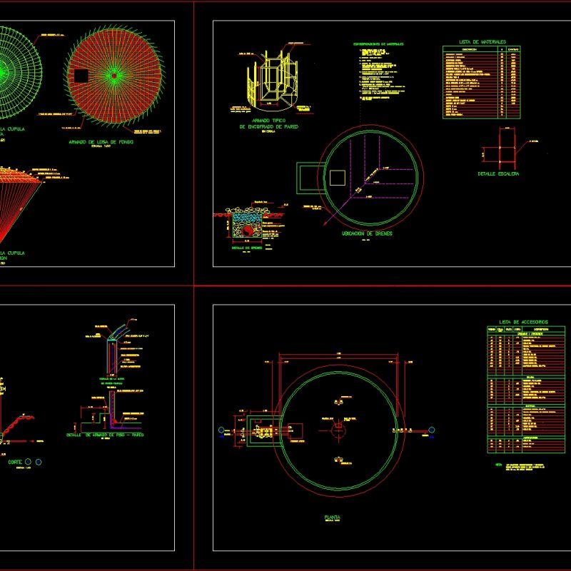 Reservoir Tank Round Of 40m3 DWG Block for AutoCAD • Designs CAD