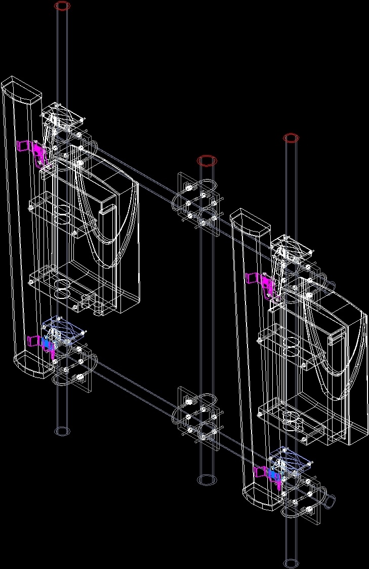 Rf Antenna On Stands With Rru 3D DWG Detail for AutoCAD • DesignsCAD