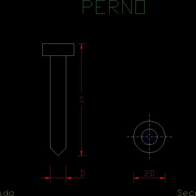 Screw 2D DWG Section for AutoCAD • Designs CAD