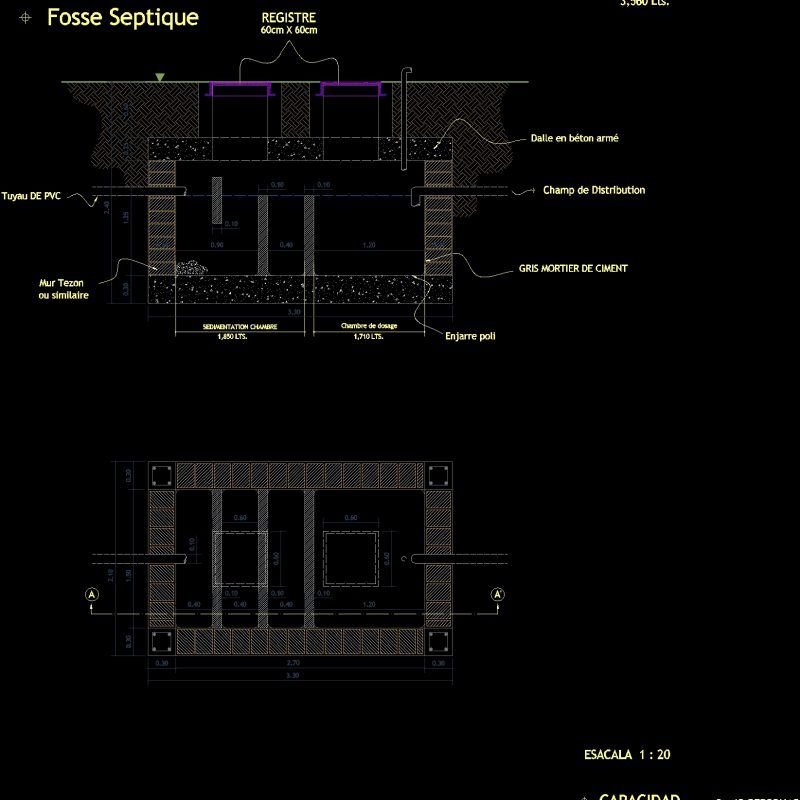 Septic Tank Septic Tank Biological DWG Detail for AutoCAD • Designs CAD