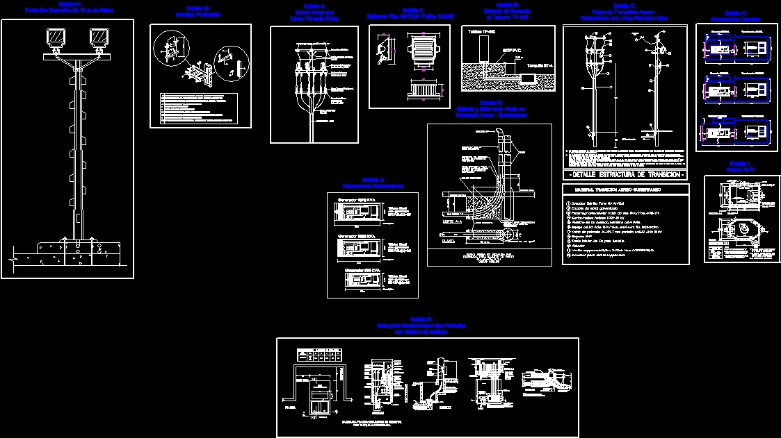 Several Details Of Electricity In Low And Medium Voltage DWG Detail for ...