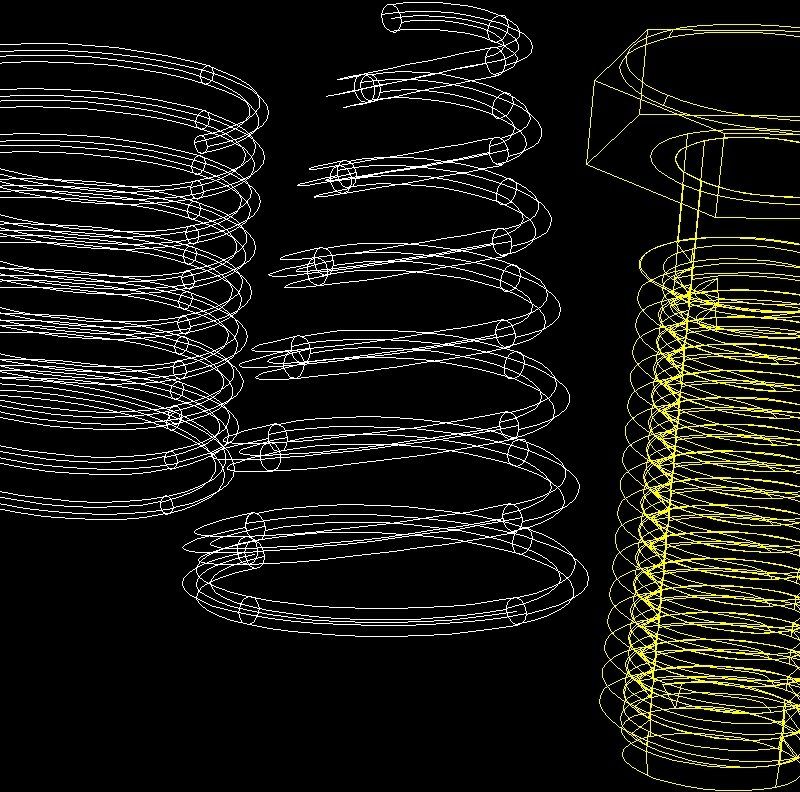 Spring And Screw 3D DWG Model for AutoCAD • Designs CAD