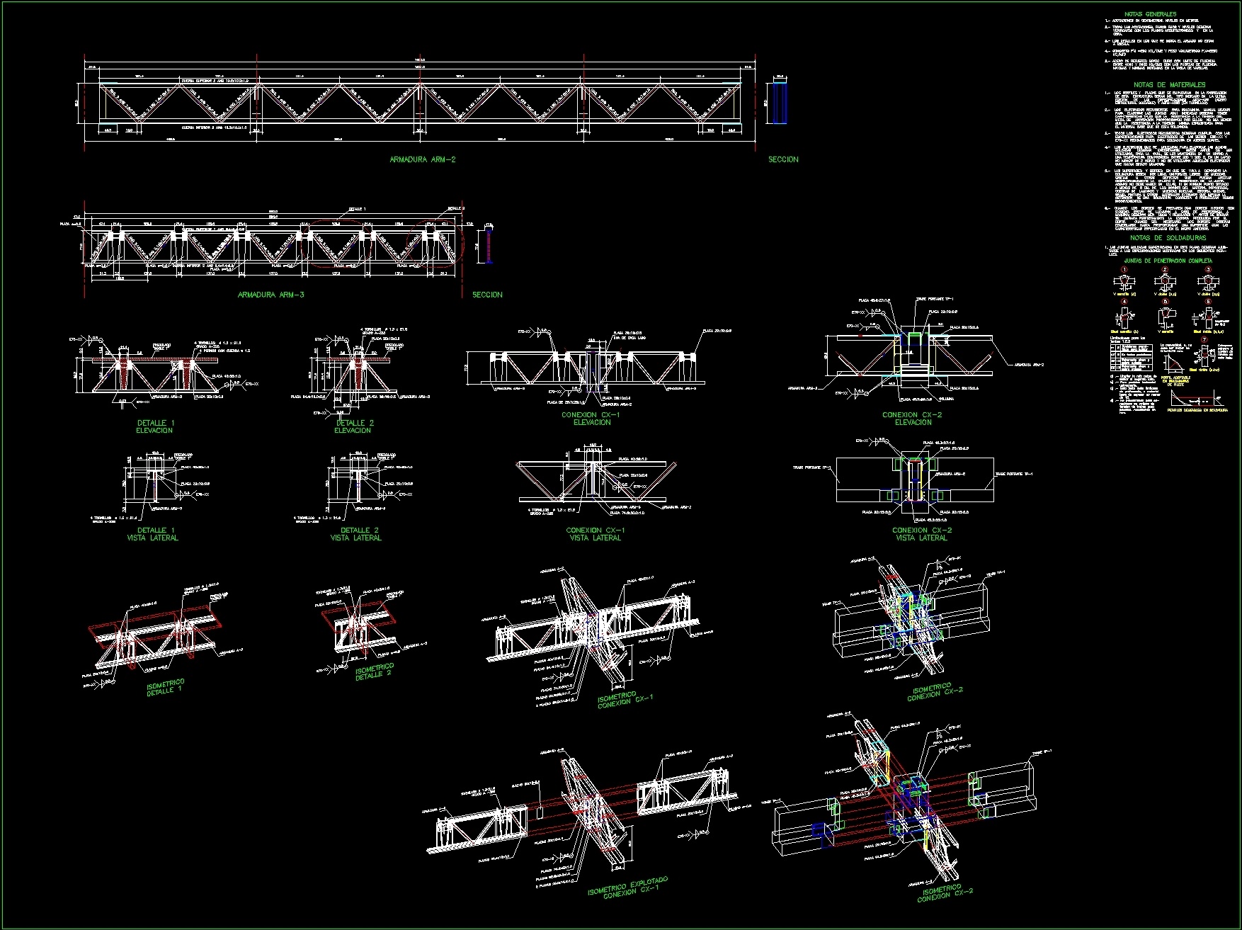 Steel Beams And Details Three- Dimensional With Slab DWG Detail for ...